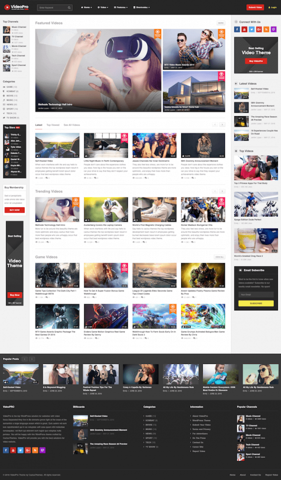 18 Best Video WordPress Themes | BeginDot
