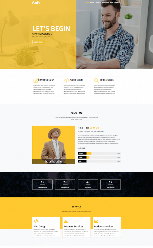 Freebie: Safs Bootstrap 4 HTML5 & CSS3 Template BeginDot Freebie: Safs Bootstrap 4 HTML5 & CSS3 Template BeginDot